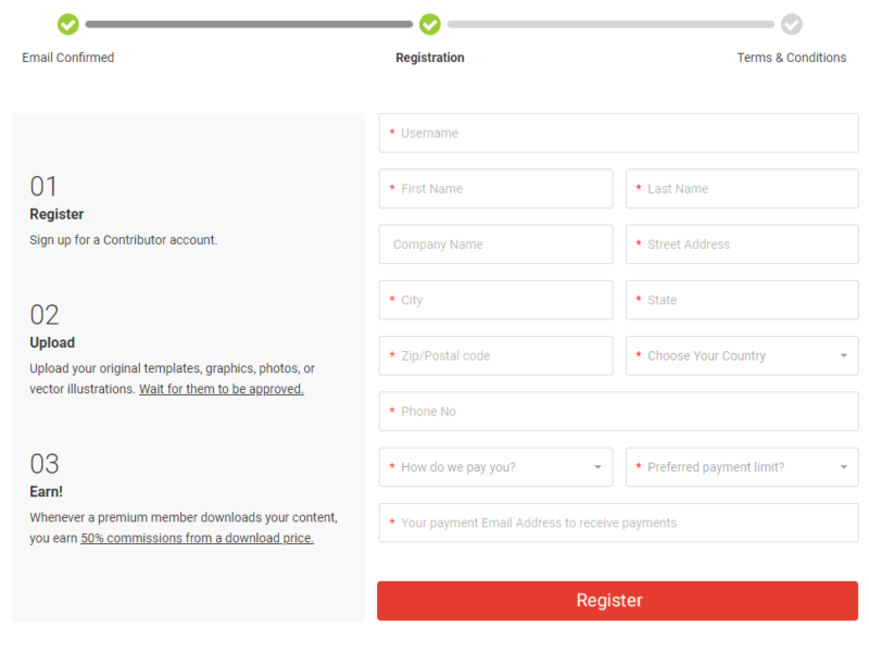 Steps To Create Your Account - PoweredTemplate Support